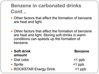 Benzene In Soft Drinks