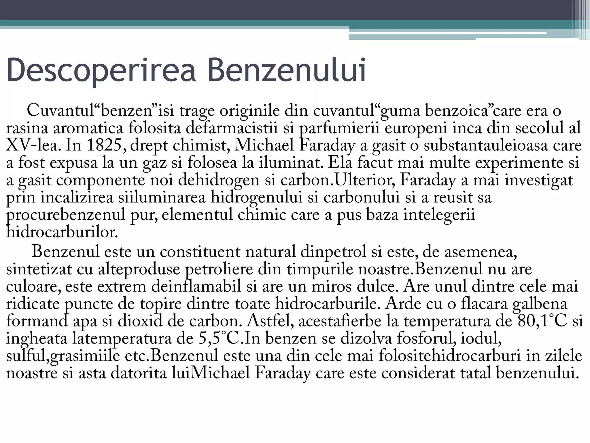 Referat chimie Benzen | PPTX