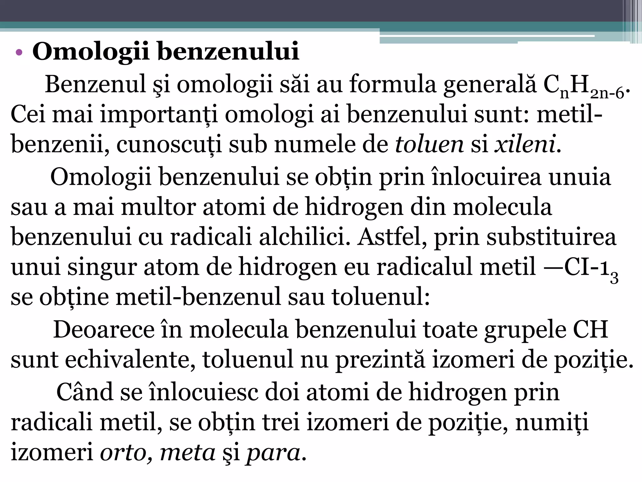 Referat chimie Benzen | PPTX