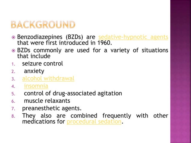Benzodiazepines toxicity | PPTX