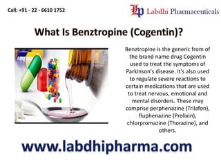 Benztropine mesylate injection | PPTX