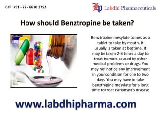 Benztropine mesylate injection | PPTX