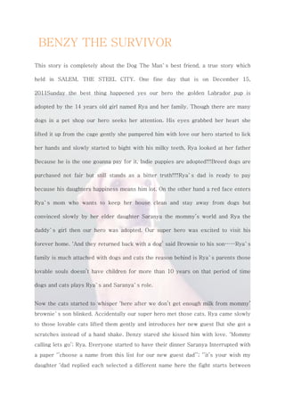 Benzy the untold story | PDF