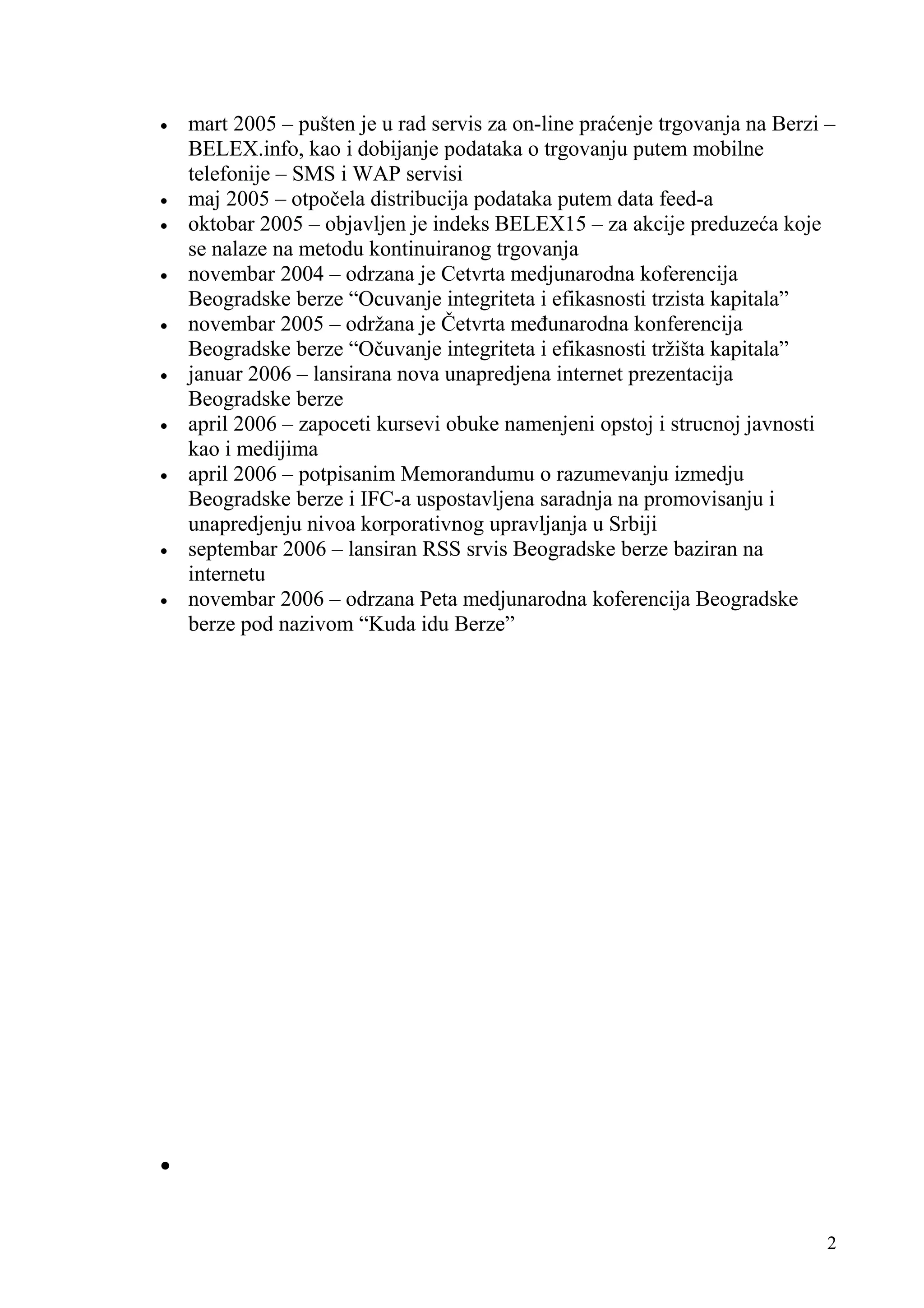 Beogradska berza bankarstvo | DOC