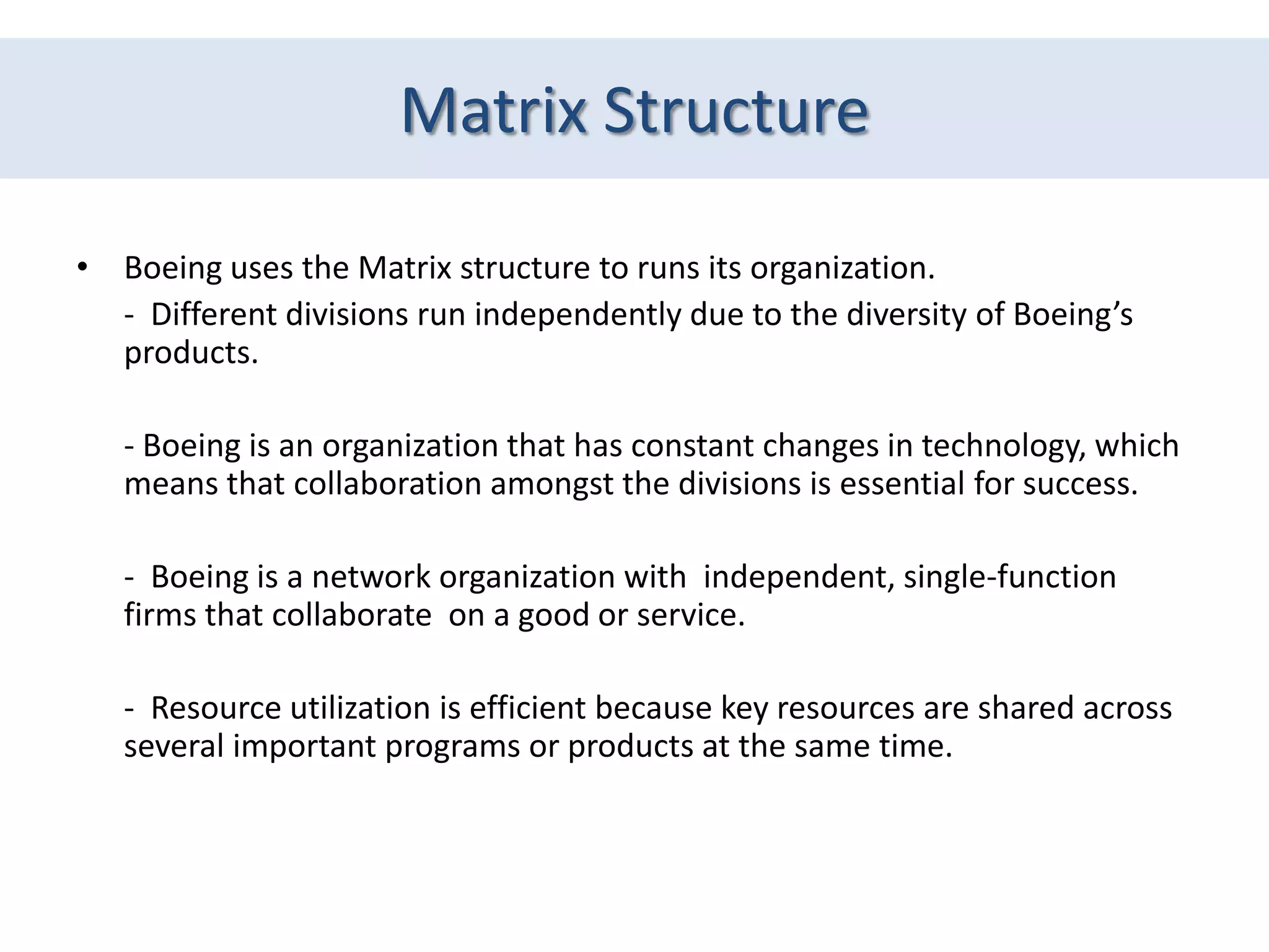 Beoing organizational structure | PPTX