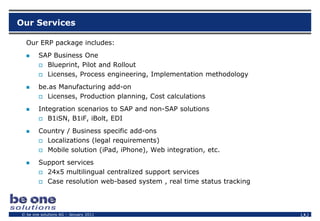Be one solutions_-_company_presentation | PPT