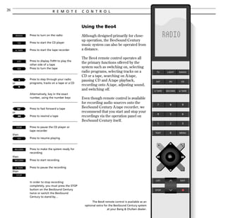 Bang & Olufsen manual for Beosound Century. | PDF