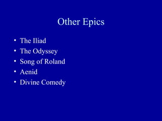 Epic Poem/Epic Hero Introduction | PPT