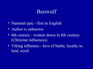 Epic Poem/Epic Hero Introduction | PPT