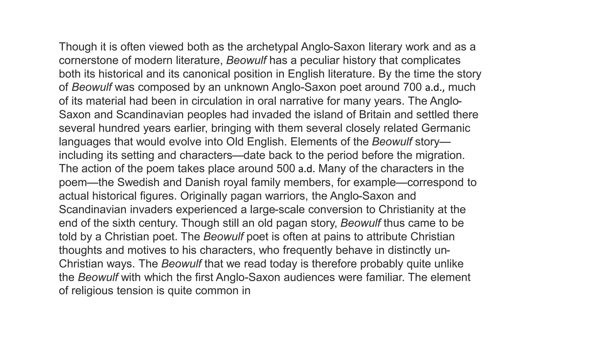 Beowulf.pptx | Genealogy and Ancestry | Hobbies & Interests