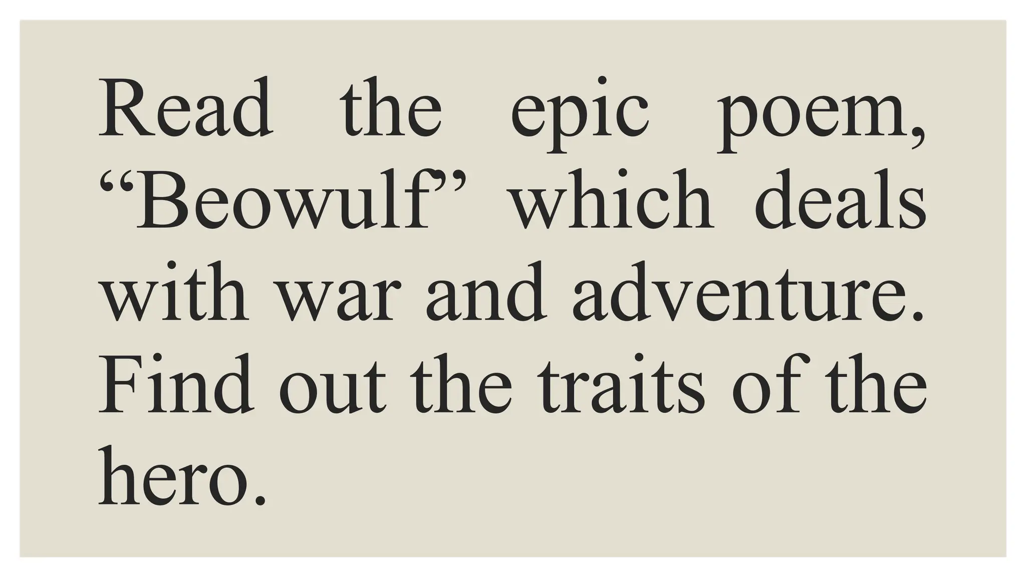 beowulf the hero who defeats his enemies | PPTX