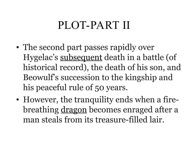 BEOWULF.ppt it talks about the story of beowulf and other related ...