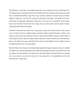 Beowulf : a tragic hero | PDF