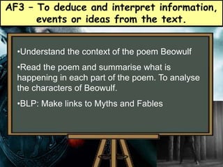 Beowulf 27th march | PPTX | Poetry | Books and Literature