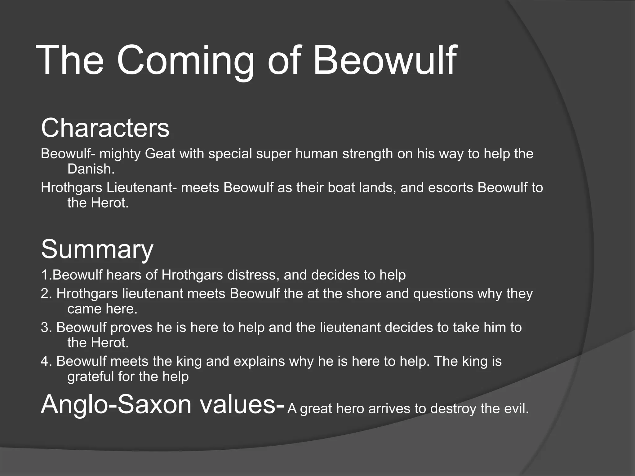 Beowulf analysis | PPTX
