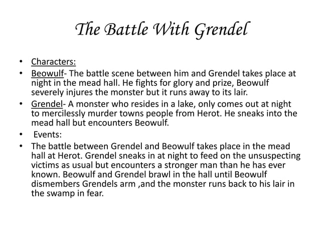 Beowulf analysis dk | PPTX
