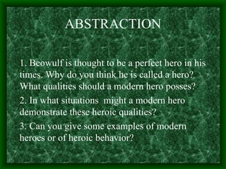 BEOWULF and ANGLO SAXON Powerpoint presentation.ppt