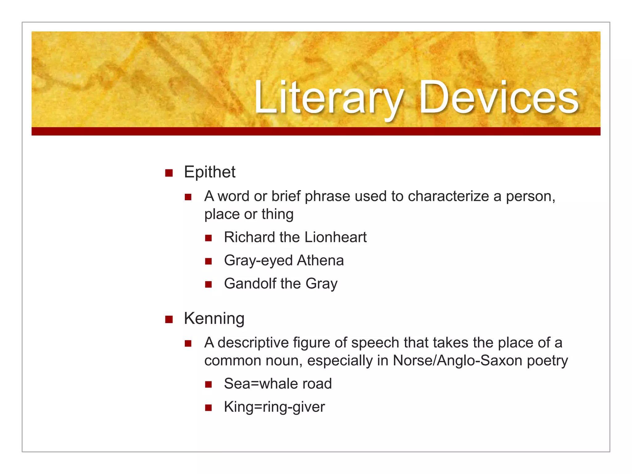 Beowulf and epic | PPTX