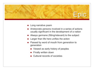 Beowulf and epic | PPTX