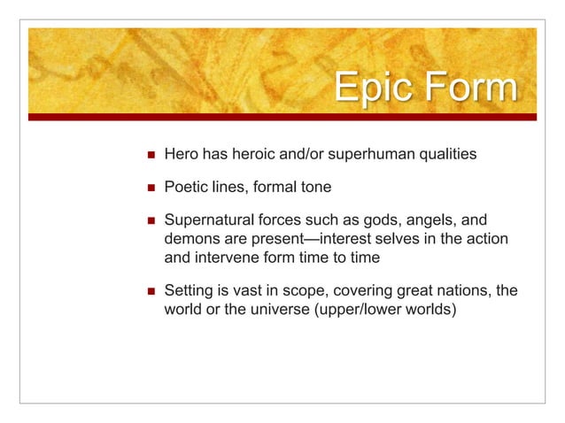 Beowulf and epic | PPTX | Fantasy | Genres