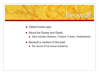 Beowulf and epic | PPTX