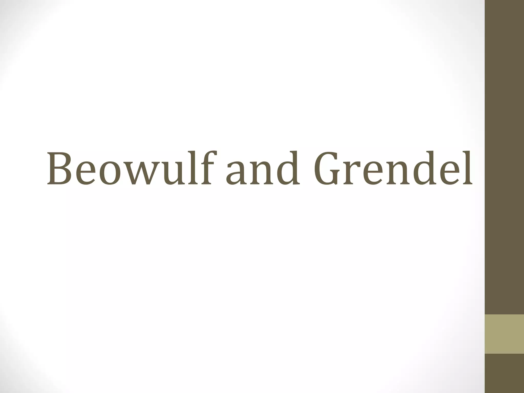Beowulf and grendel | PPT