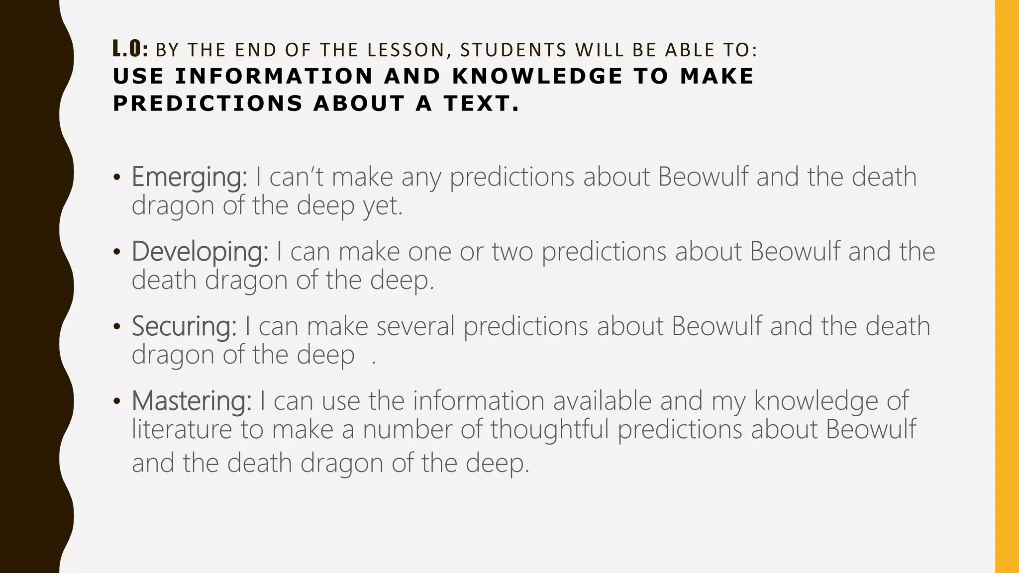 Beowulf and the death dragon of the.pptx