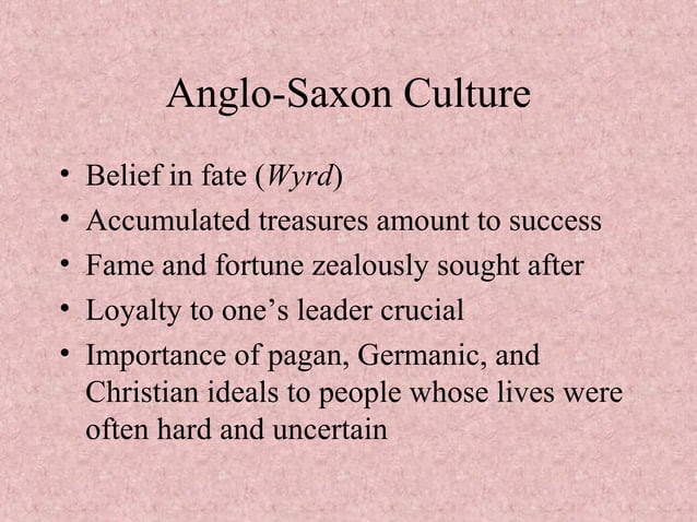 Beowulf Anglo Saxon and Beowulf Background | PPT