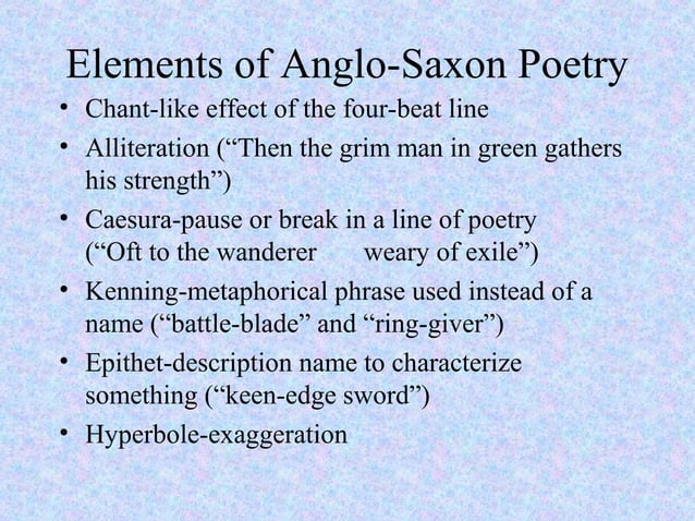 Beowulf Anglo Saxon and Beowulf Background | PPT