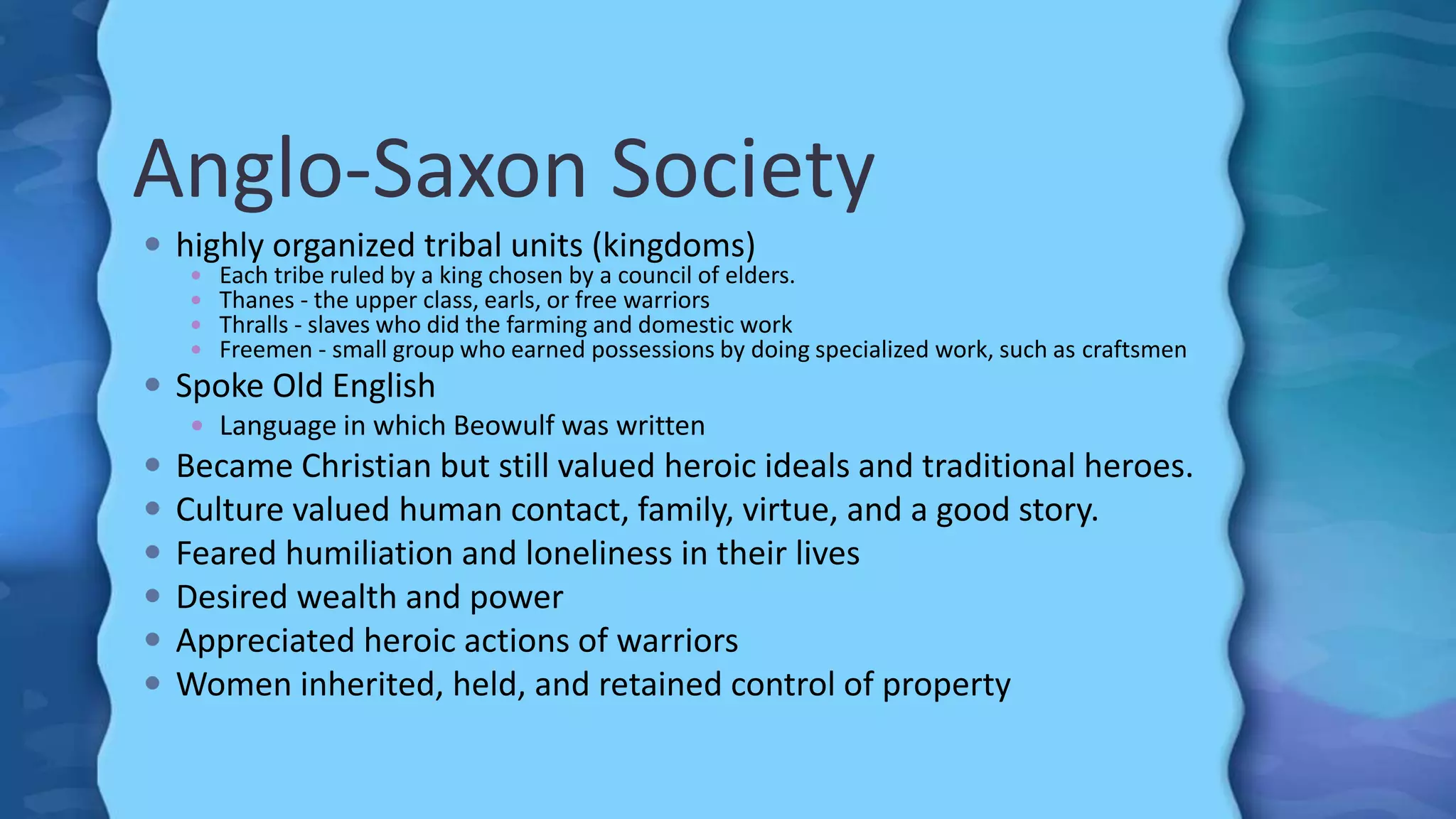 Beowulf Background and Literary Elements PPT | PPTX