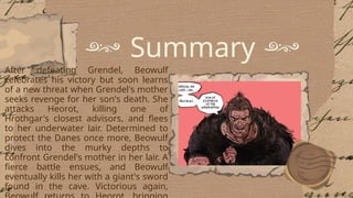 Presentation on Beowulf battle 2 in English literature | PPT