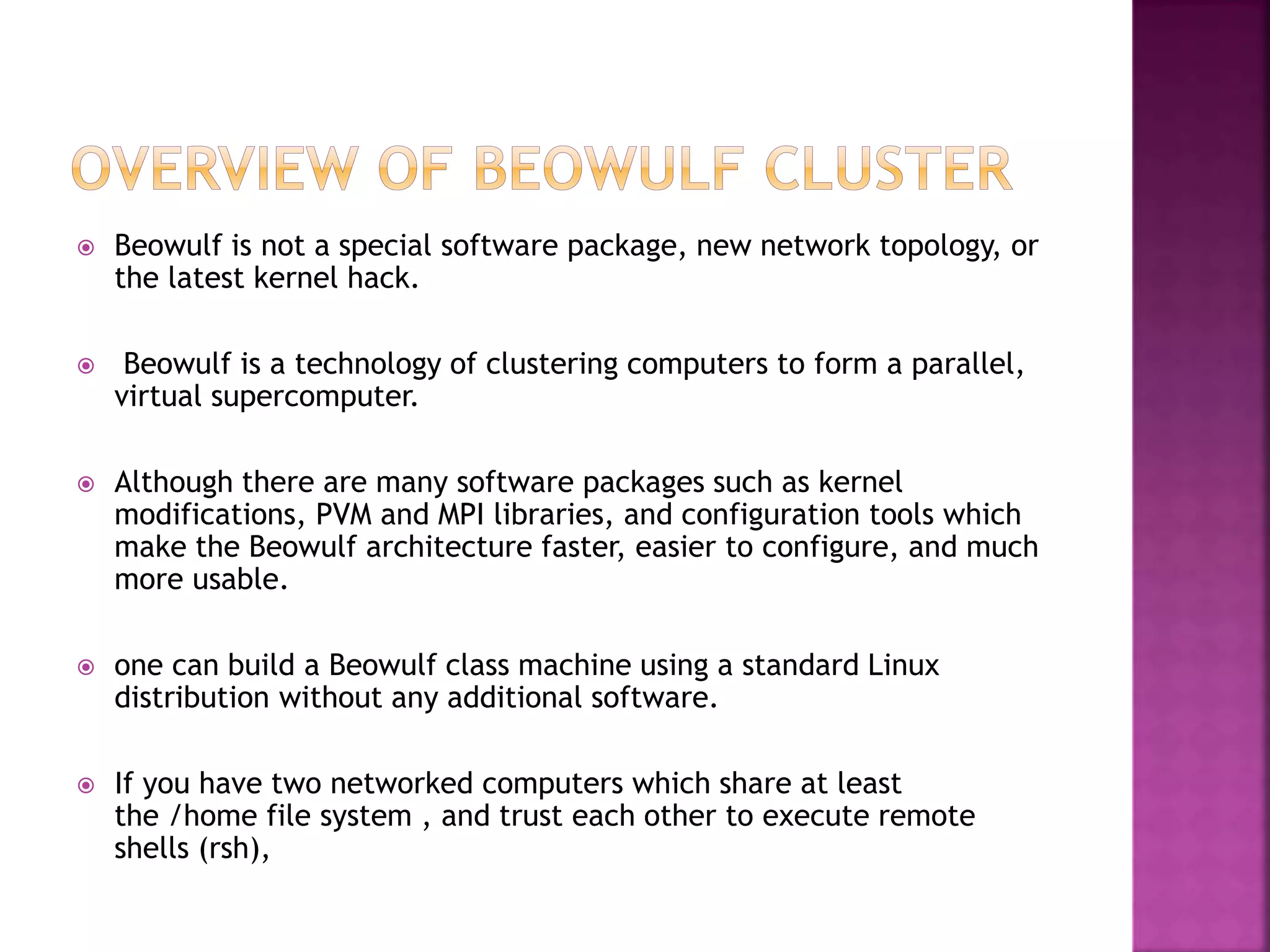 Beowulf cluster Detailed Explanation | PDF | Computing | Technology ...