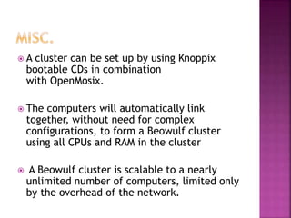 Beowulf cluster Detailed Explanation | PPT