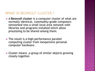 Beowulf cluster | PPTX