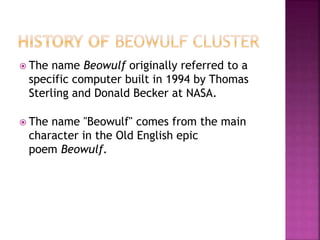 Beowulf cluster | PPTX