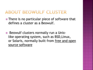 Beowulf cluster | PPTX