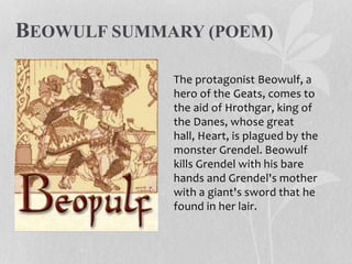 Comparative Analysis Between the 2007 Film and the Epic Poem | PPT