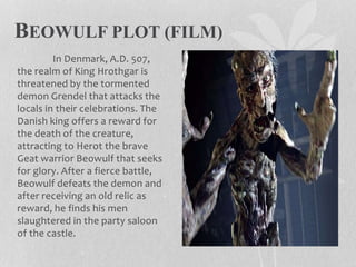 Comparative Analysis Between the 2007 Film and the Epic Poem | PPT