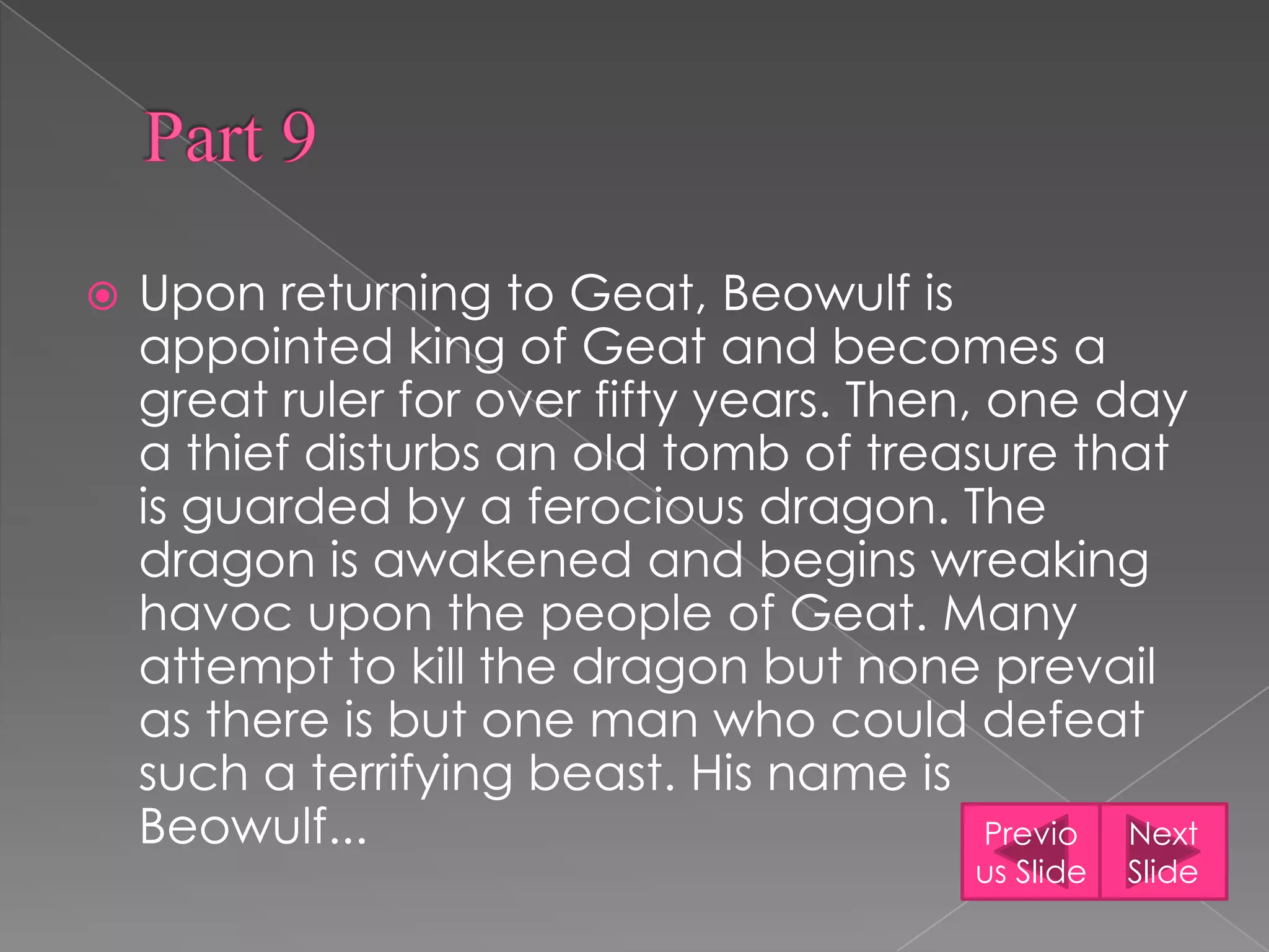 Beowulf fights grendel and the dragonpt1 lesson (edtech demo week 1) | PPT