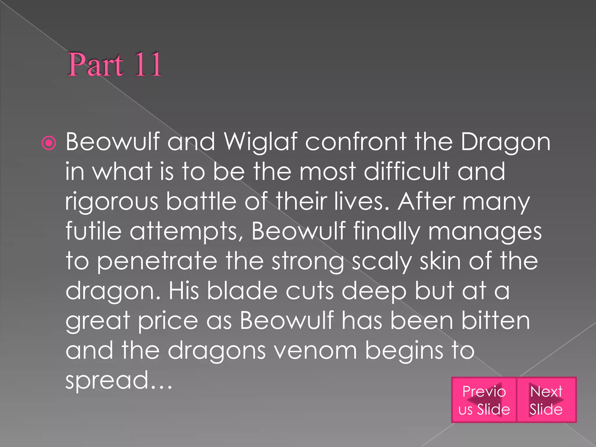 Beowulf fights grendel and the dragonpt1 lesson (edtech demo week 1) | PPT