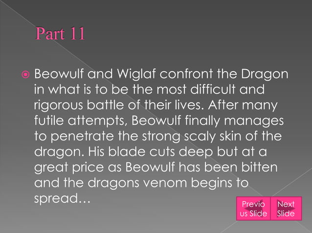Beowulf fights grendel and the dragonpt1 lesson (edtech demo week 1) | PPT
