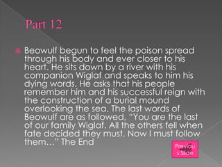 Beowulf fights grendel and the dragonpt1 lesson (edtech demo week 1) | PPTX