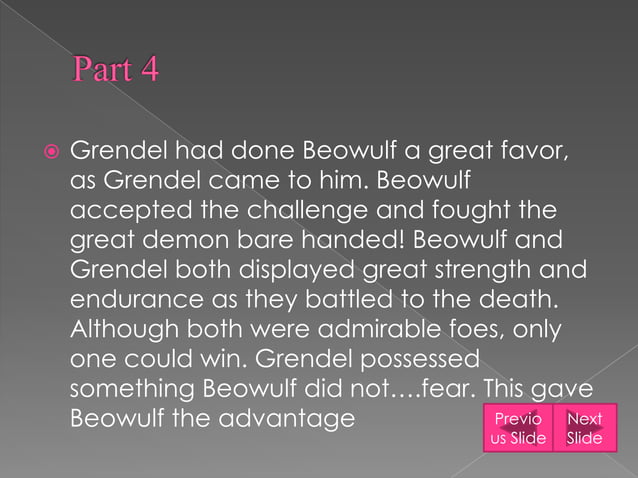 Beowulf fights grendel and the dragonpt1 lesson (edtech demo week 1) | PPT