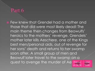 Beowulf fights grendel and the dragonpt1 lesson (edtech demo week 1) | PPTX