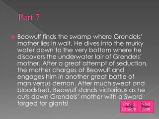 Beowulf fights grendel and the dragonpt1 lesson (edtech demo week 1) | PPTX