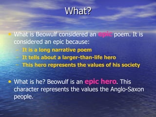 Beowulf Intro Pp 1 | PPT
