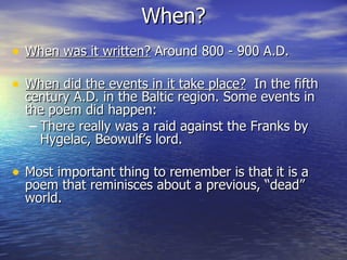 Beowulf Intro Pp 1 | PPT