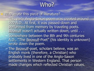 Beowulf Intro Pp 1 | PPT