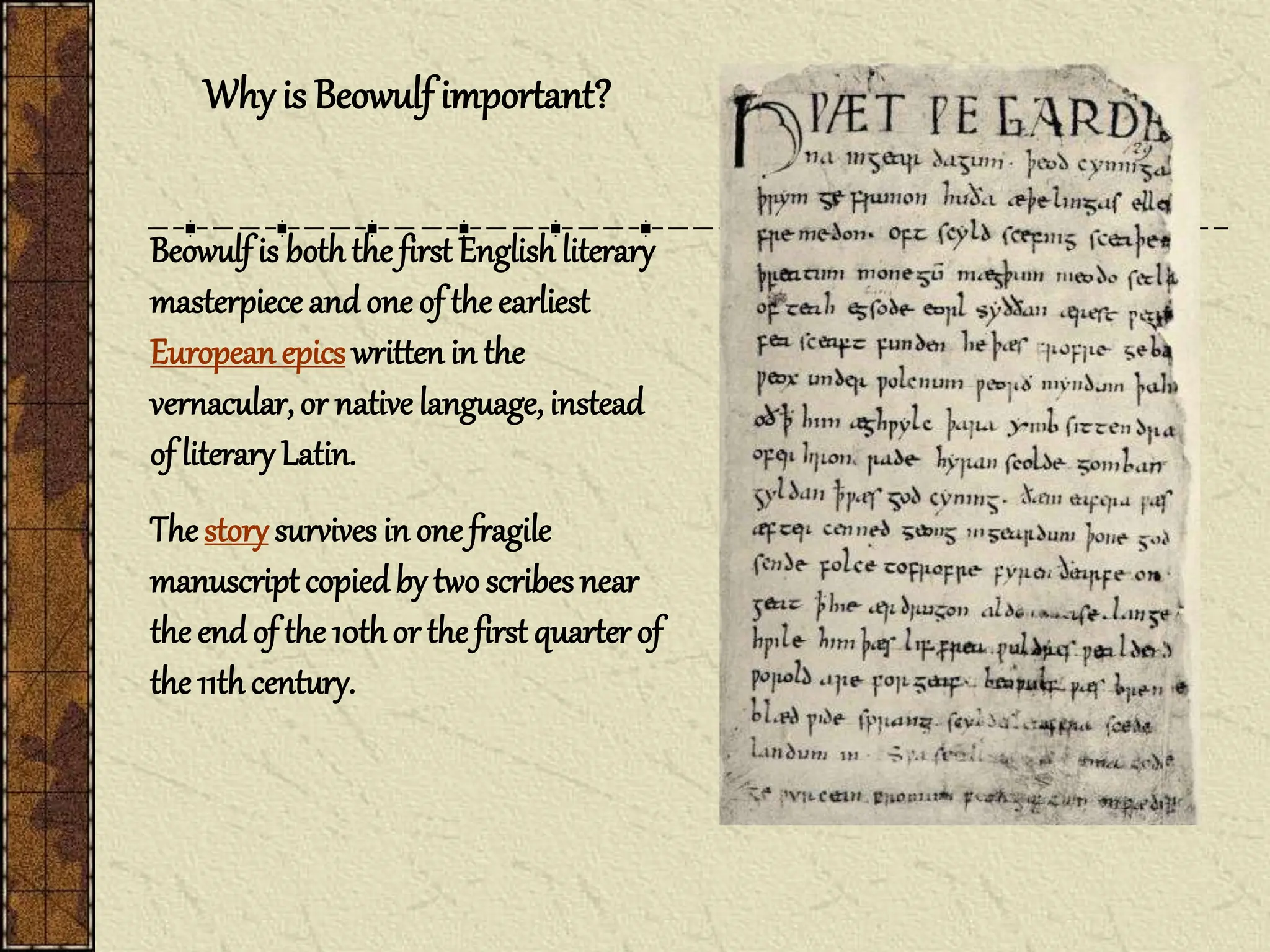 Beowulf Linguistics Powerpoint Presentation.pptx