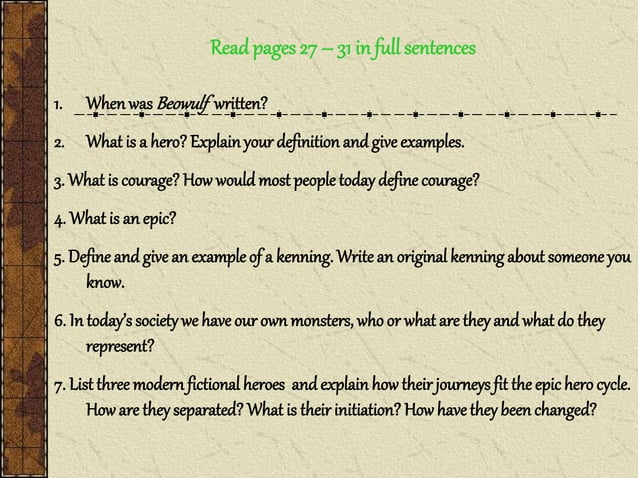 Beowulf Linguistics Powerpoint Presentation.pptx